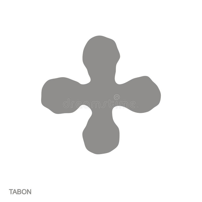Icon with Adinkra Symbol Tabon Stock Illustration - Illustration of ...