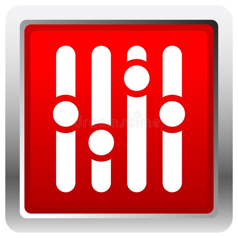 Icon with Adjusters Symbol. Control Paner, Levels, Settings Concept ...
