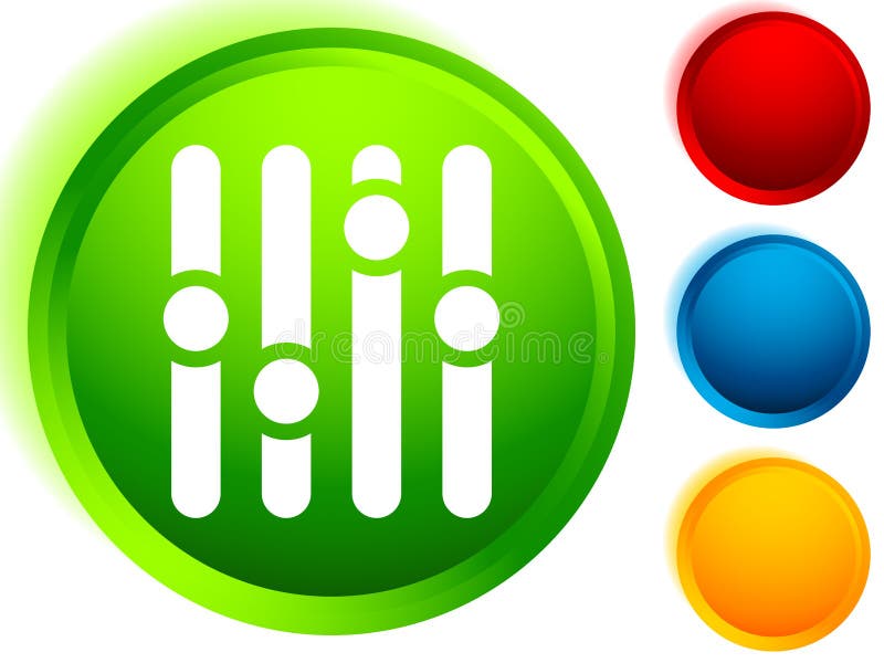 Icon with Adjusters Symbol. Control Paner, Levels, Settings Concept ...