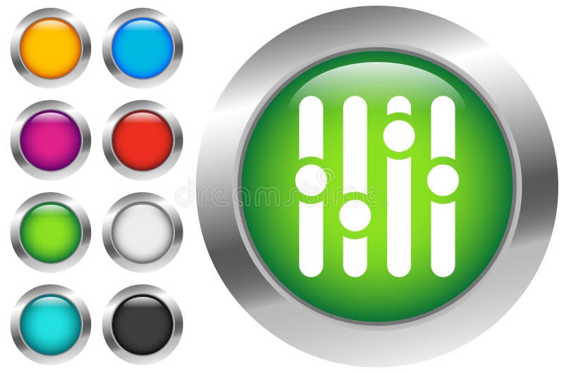 Icon with Adjusters Symbol. Control Paner, Levels, Settings Concept ...