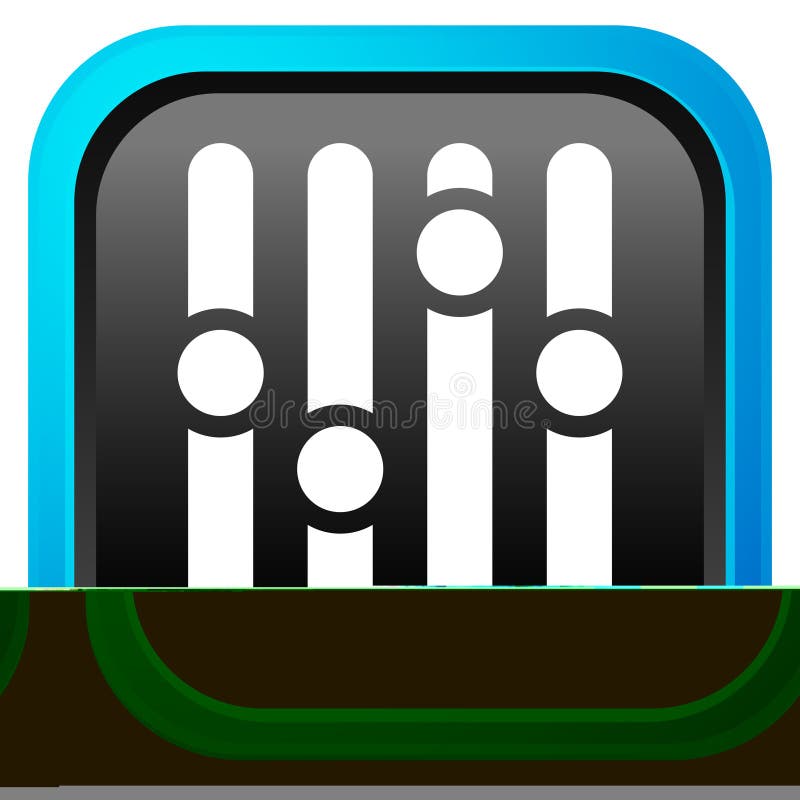 Icon with Adjusters Symbol. Control Paner, Levels, Settings Concept ...
