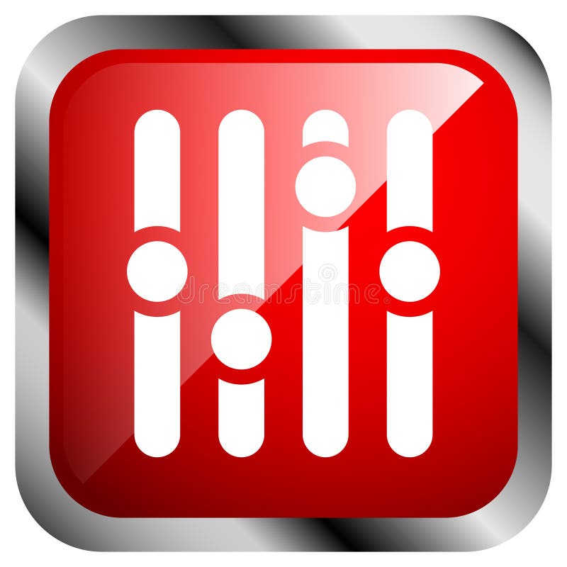 Icon with Adjusters Symbol. Control Paner, Levels, Settings Concept ...