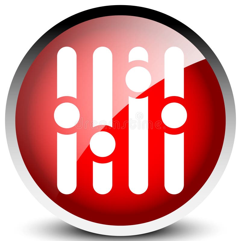 Icon with Adjusters Symbol. Control Paner, Levels, Settings Concept ...