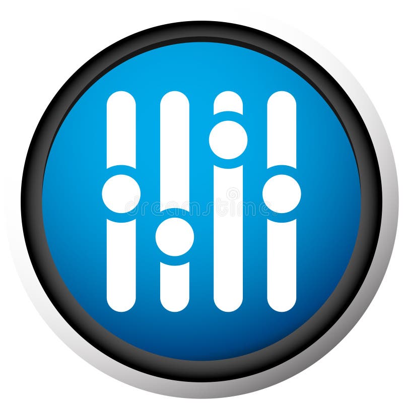 Icon with Adjusters Symbol. Control Paner, Levels, Settings Concept ...