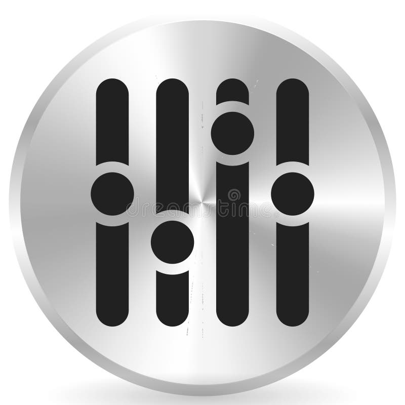 Icon with Adjusters Symbol. Control Paner, Levels, Settings Concept ...