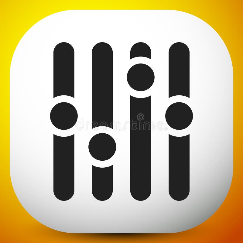 Icon with Adjusters Symbol. Control Paner, Levels, Settings Concept ...