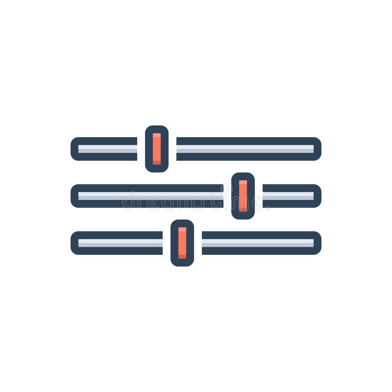 Color Illustration Icon for Adjustment, Control and Setting Stock ...