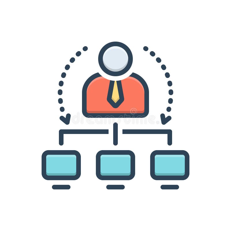 Color Illustration Icon for Administrator, Business and Corporate Stock ...