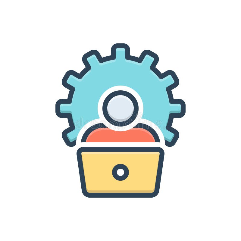 Color Illustration Icon for Administrator, Business and Corporate Stock ...