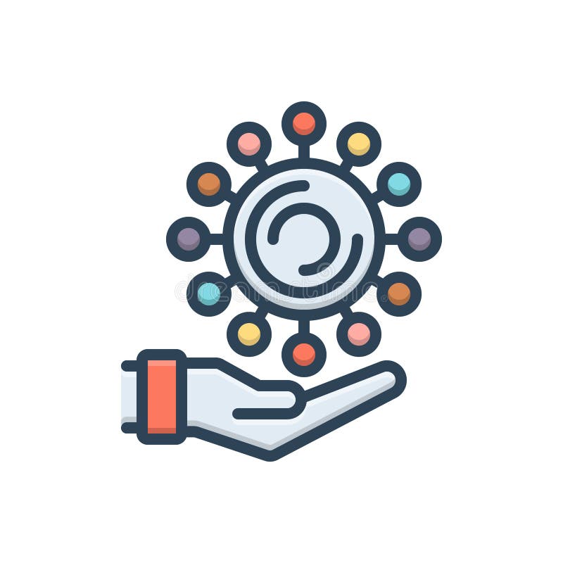 Color Illustration Icon for Advanced, Leading and State of the Art ...