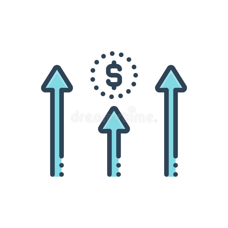 Color Illustration Icon for Advantage, Benefit and Profit Stock ...