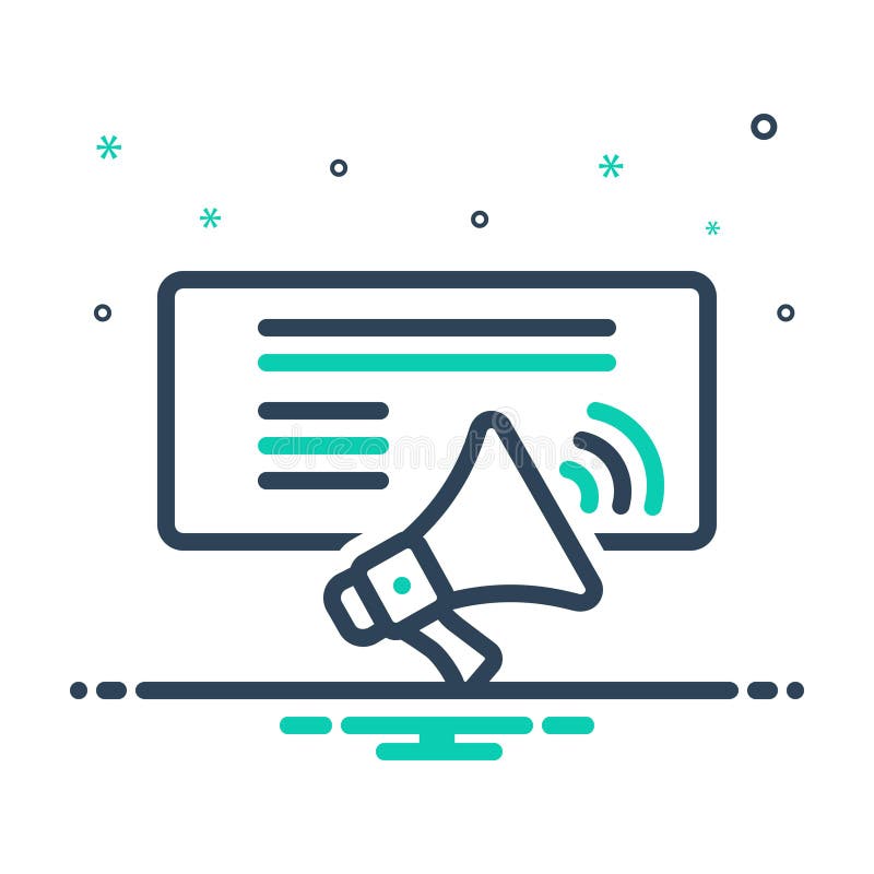 Mix Icon for Advertisement, Digital Marketing and Digital Stock Vector ...