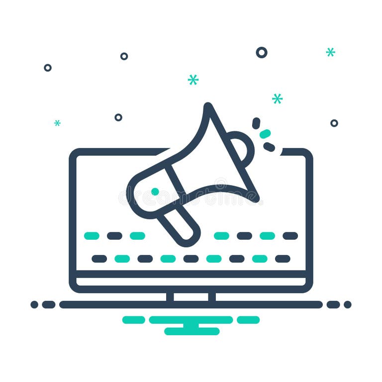 Mix Icon for Advertising, Blurb and Publicity Stock Vector ...