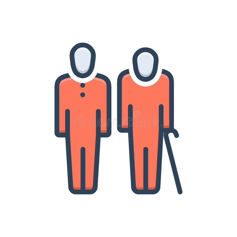 Color Illustration Icon for Age, Lifetime and Stages Stock Illustration ...