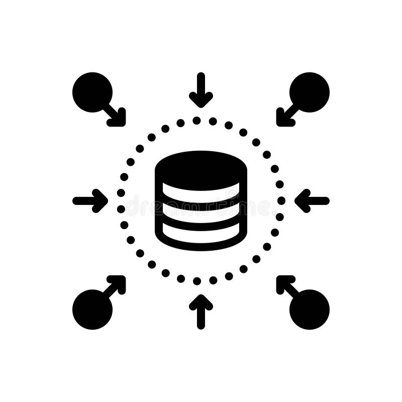 Black Solid Icon for Aggregate, Entire and Overall Stock Vector ...