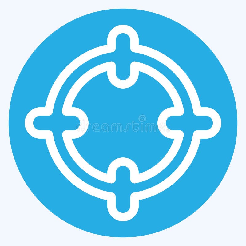 Icon Aim - Blue Eyes Style,Simple Illustration,Editable Stroke Stock ...