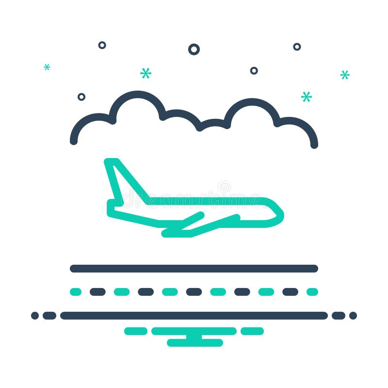 Mix Icon for Airlines, Airway and Skyway Stock Vector - Illustration of ...