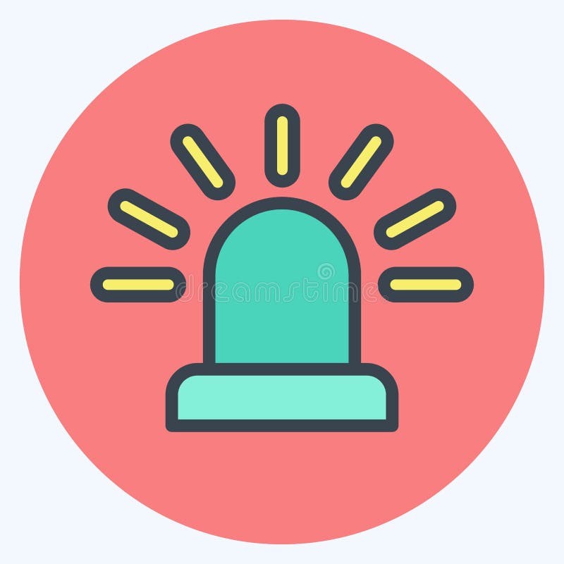 Icon Alert. Suitable for Security Symbol. Color Mate Style. Simple ...