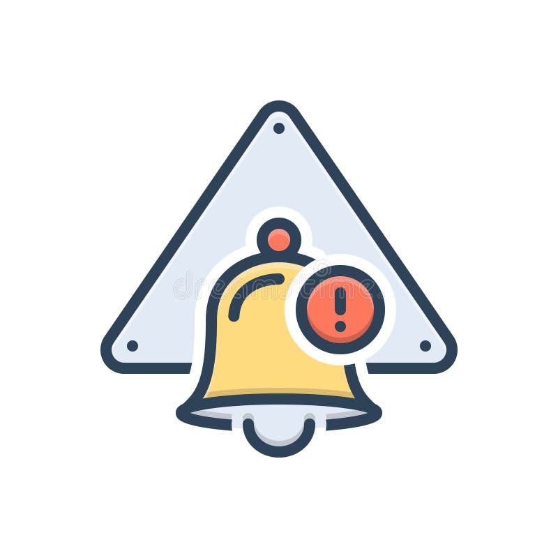 Color Illustration Icon for Alert, Warning and Ringer Stock ...