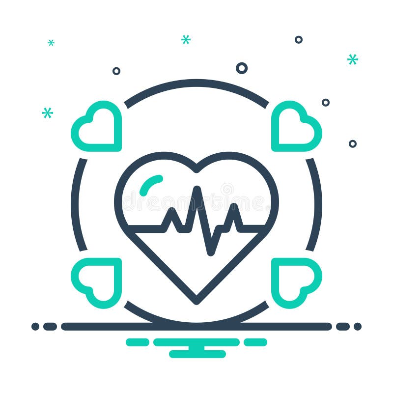 Mix Icon for Alive, Not Dead and Heartbeat Stock Vector - Illustration ...