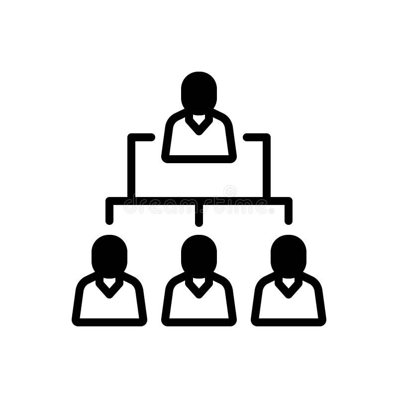 Black Solid Icon for Allocated, Allot and Apportion Stock Vector ...