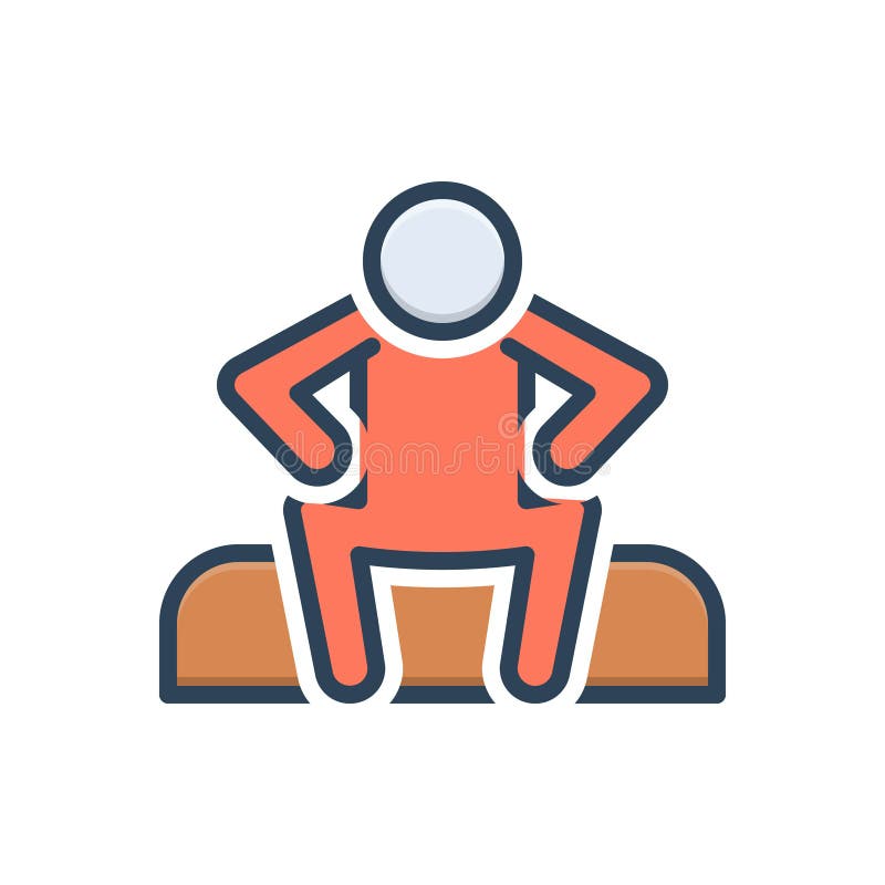 Color Illustration Icon for Alone, Lonely and Single Stock Illustration ...