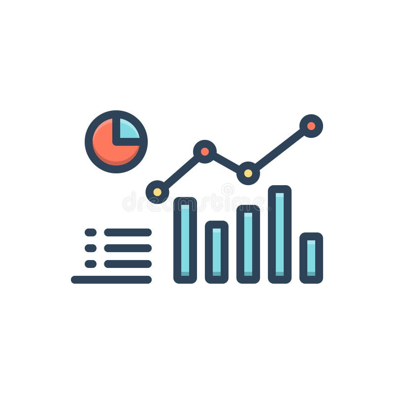 Color Illustration Icon for Analysis, Dashboard and Chart Stock ...