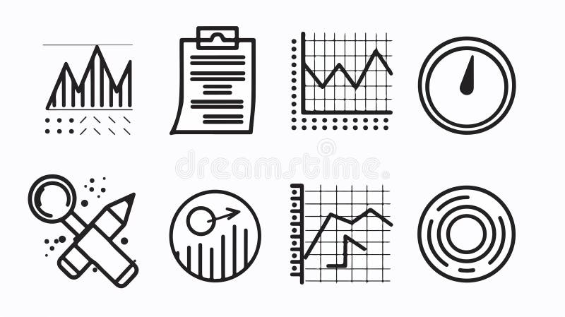 Professional Analytical Chart Icon for Assessment Related Designs Stock ...
