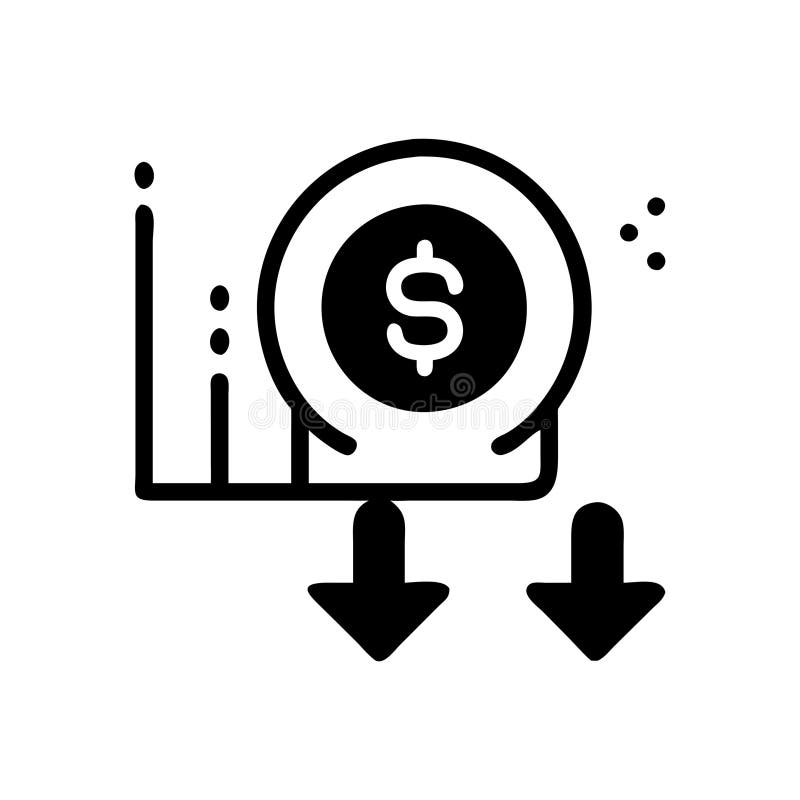 Icon for Analyzing Financial Loss Stock Vector - Illustration of genius ...