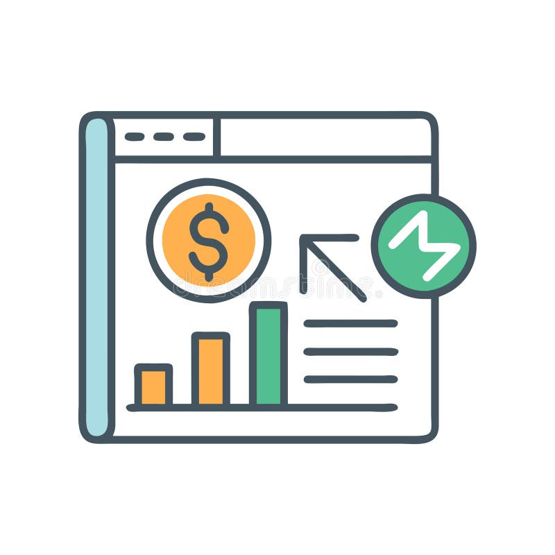 Icon for Analyzing Financial Performance Indicators Stock Vector ...