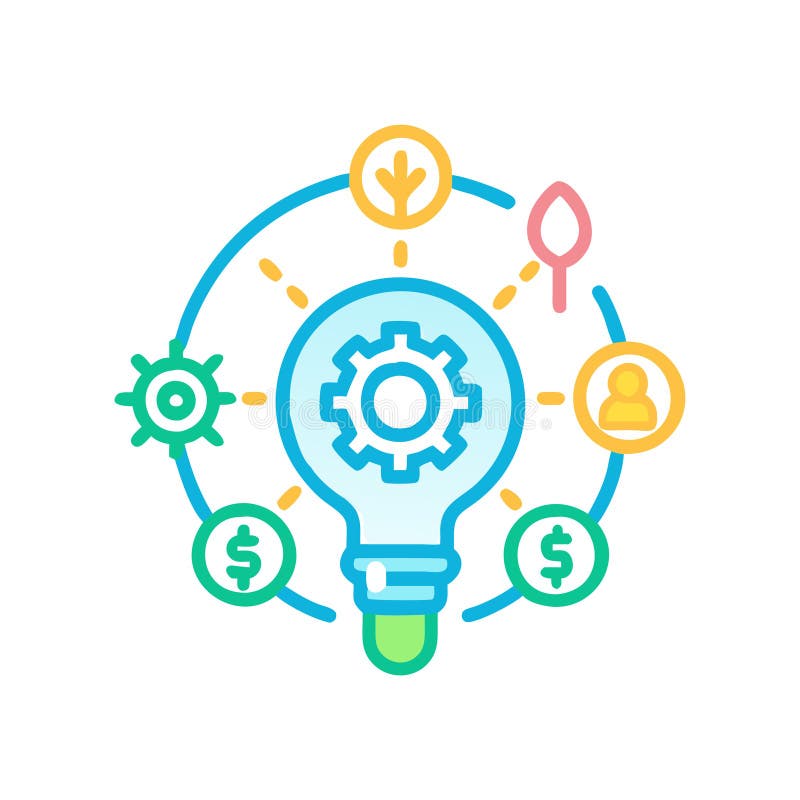 Icon for Analyzing Innovation Ecosystem Dynamics Stock Vector ...
