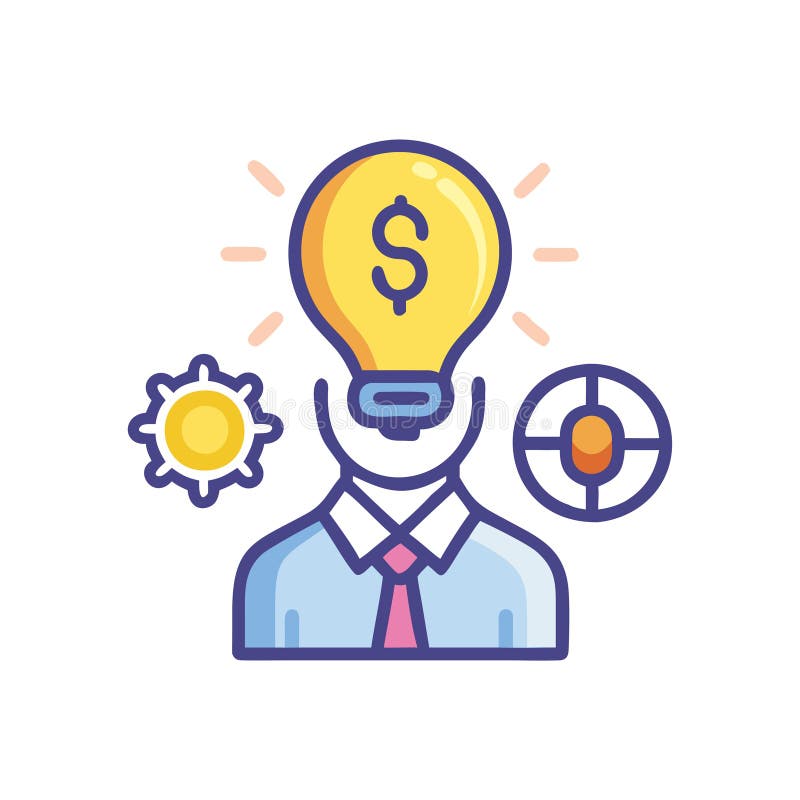 Icon for Analyzing Intellectual Capital Value Stock Vector ...