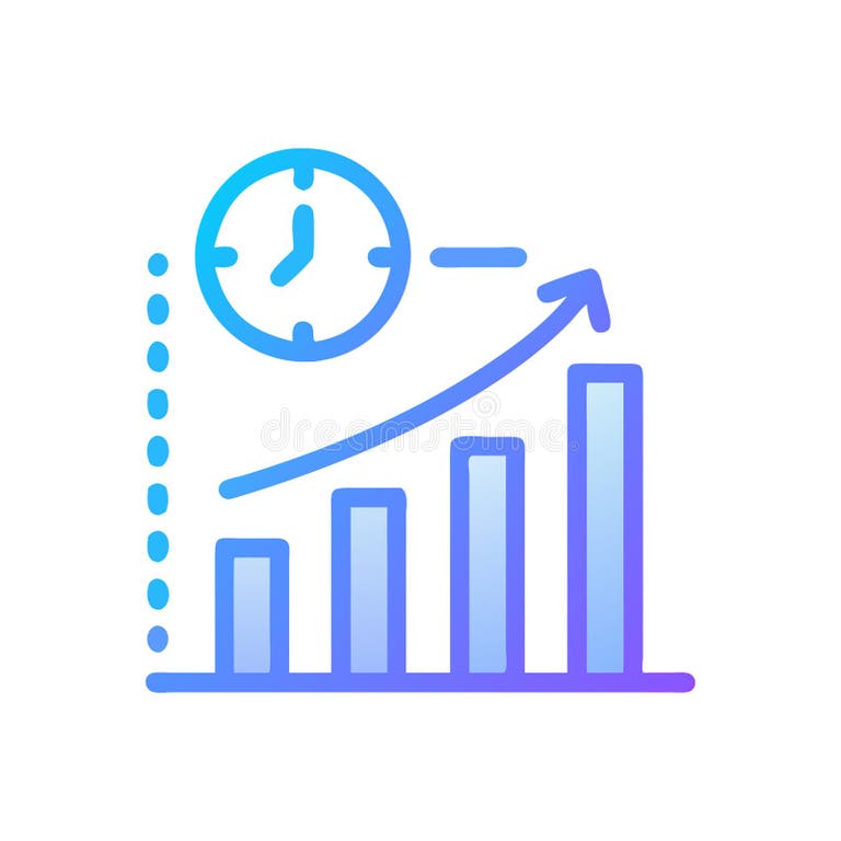 Icon for Analyzing Productivity Metrics Stock Vector - Illustration of ...