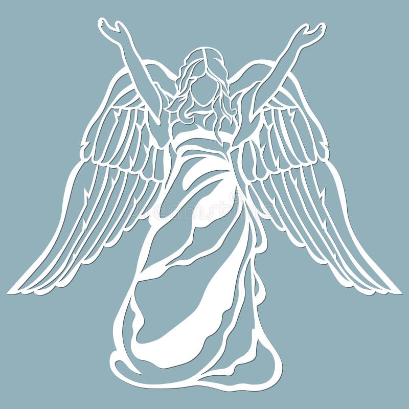 The Icon, an Angel Pattern, Held Up His Hands. Template for Laser ...