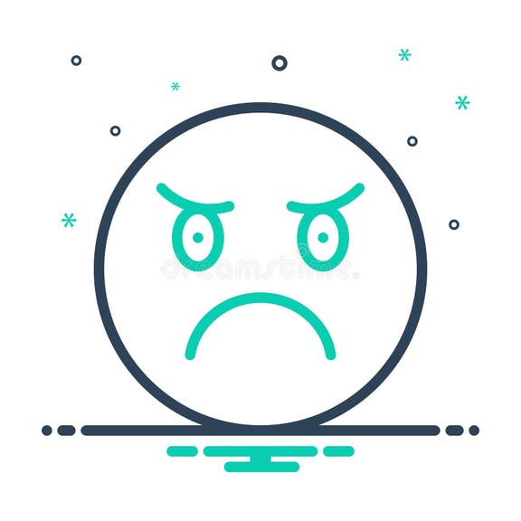 Mix Icon for Angry, Ireful and Splenetic Stock Illustration ...