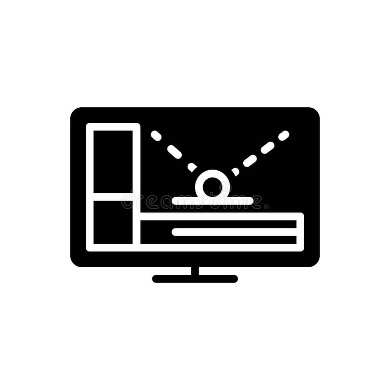 Black Solid Icon for Animation, Dynamism and Video Stock Vector ...