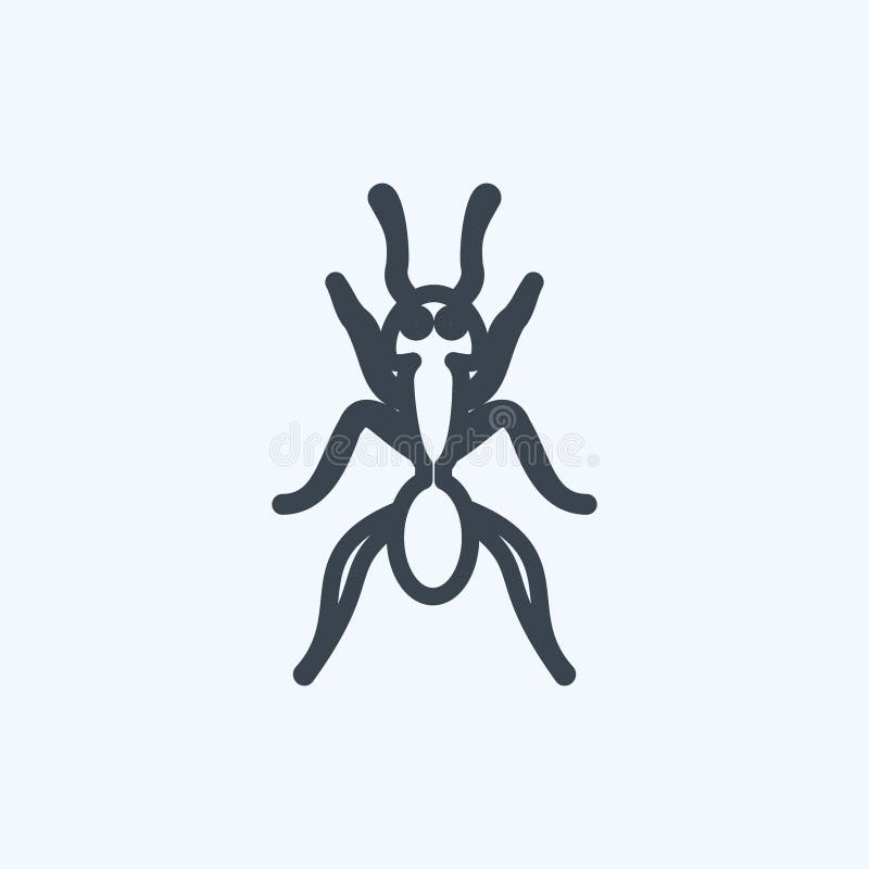 Icon Ant 1. Suitable for Animal Symbol. Line Style. Simple Design ...
