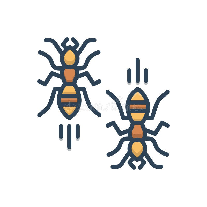 Color Illustration Icon for Ants, Insect and Bug Stock Illustration ...