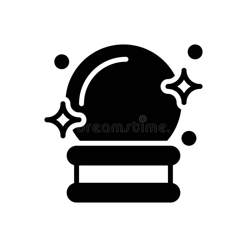 Black Solid Icon for Appear, Magic Ball and Demonstrate Stock Vector ...