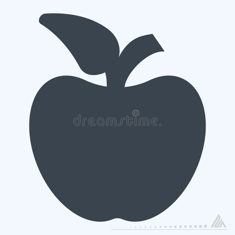 Icon Apple - Glyph Style stock vector. Illustration of lifestyle ...