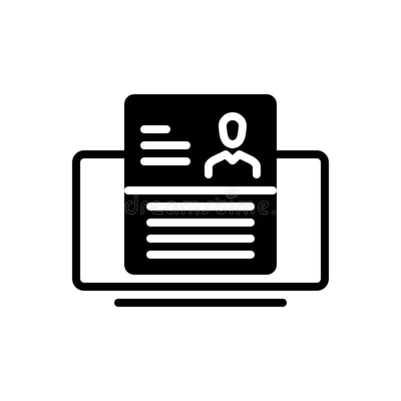 Black Solid Icon for Applying, Enforce and Embed Stock Vector ...