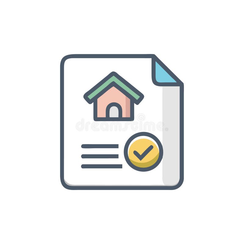 Icon of Approval for Property Development Stock Image - Illustration of ...