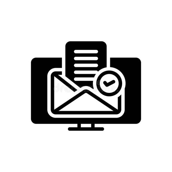 Black Solid Icon for Approve, Approbate and Accept Stock Vector ...