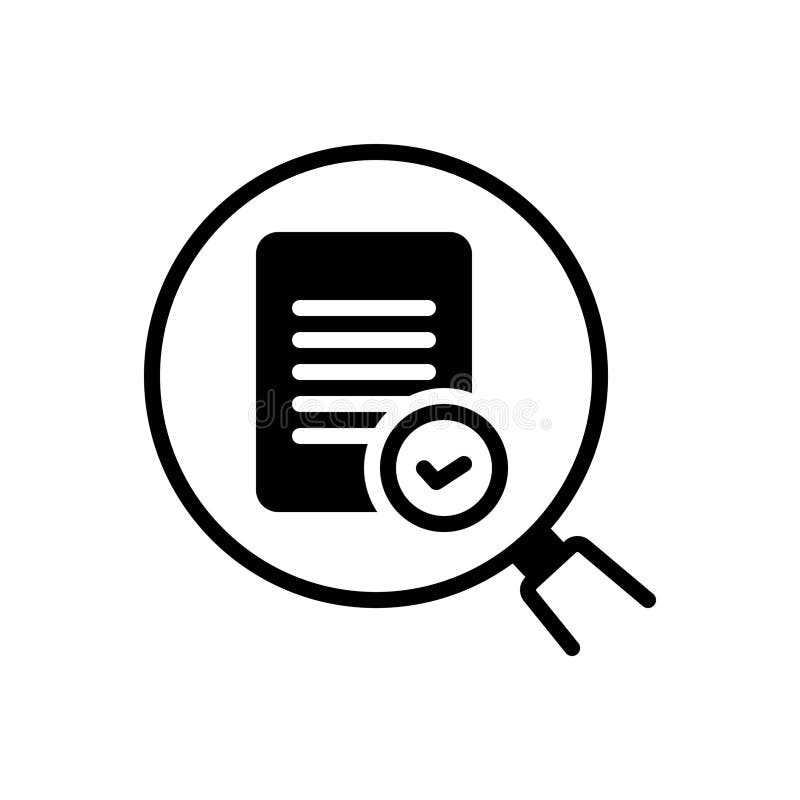 Black Solid Icon for Approve, Approbate and Agree Stock Illustration ...