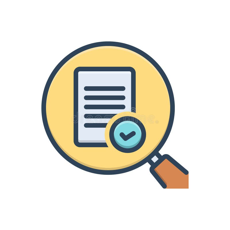 Color Illustration Icon for Approve, Approbate and Certify Stock ...