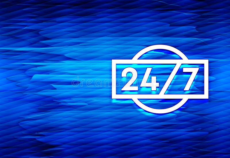24 7 Icon Blue Stock Illustrations – 741 24 7 Icon Blue Stock ...