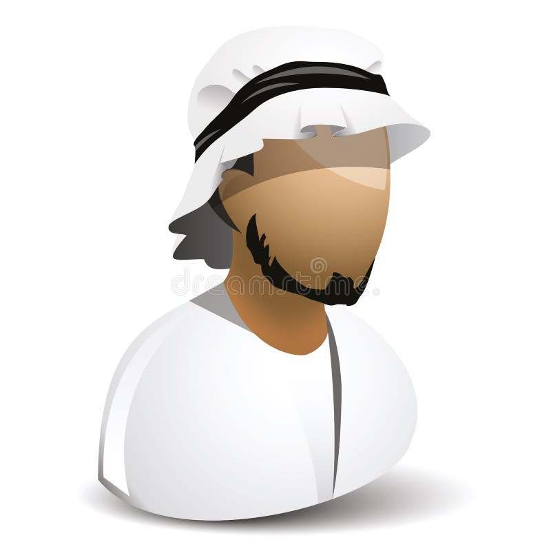 Icon of arabic man stock vector. Illustration of male - 54476929