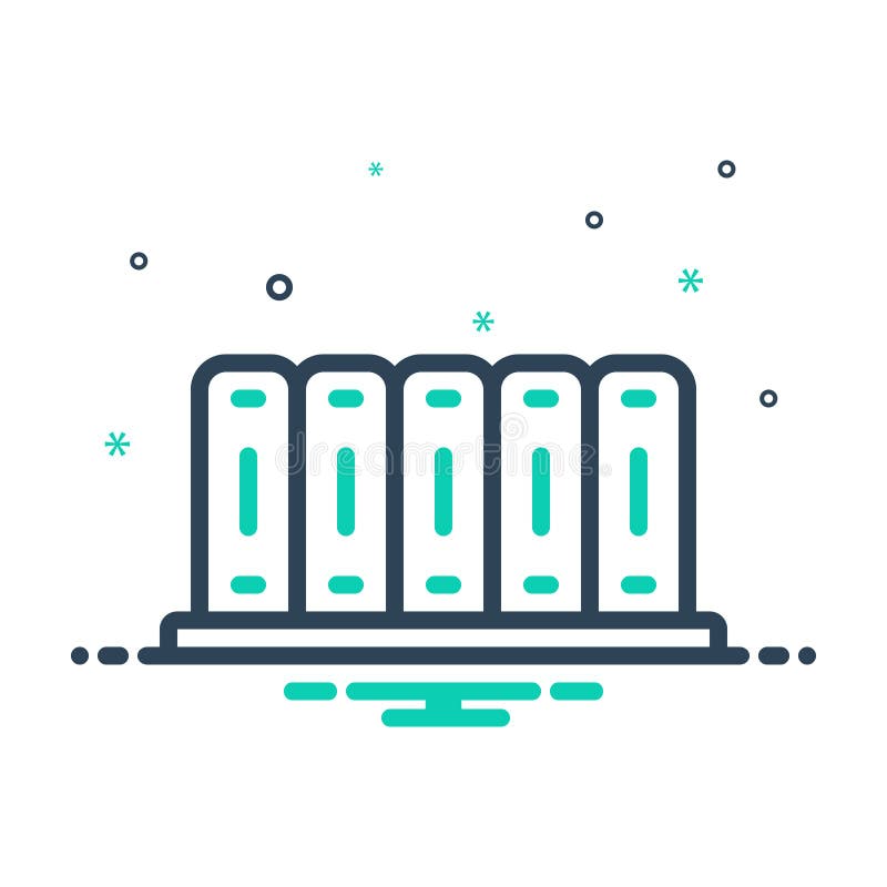 Mix Icon for Archive, File and Library Stock Vector - Illustration of ...