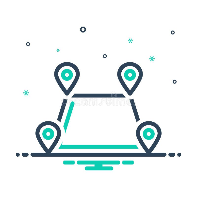 Mix Icon for Area, Territory and Location Stock Vector - Illustration ...