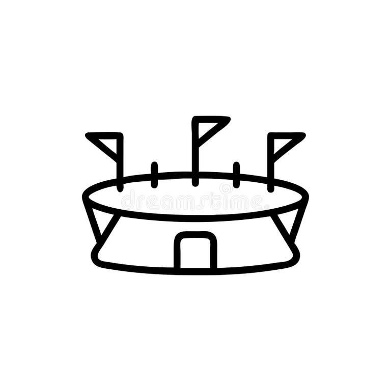 Icon of Arena Platform for Sporting Events Stock Vector - Illustration ...